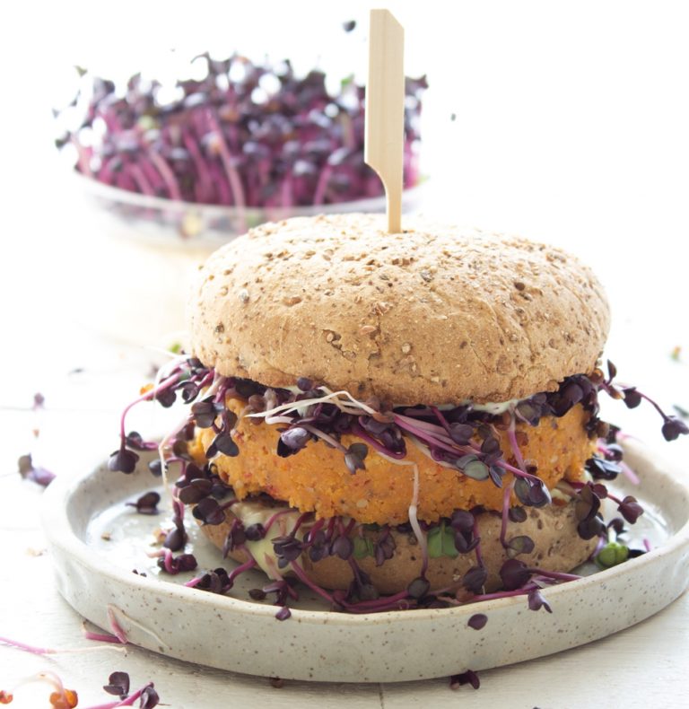 Burger di ceci vegan con germogli | Germogliamo